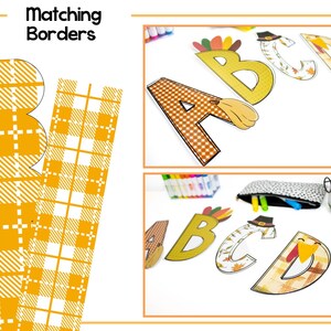Thanksgiving Themed Letters and Numbers for Bulletin Board / Classroom ...