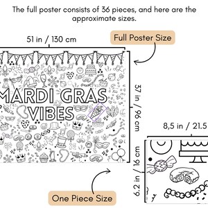 Mardi Gras Collaborative Poster for Kids - Printable Coloring Poster ...