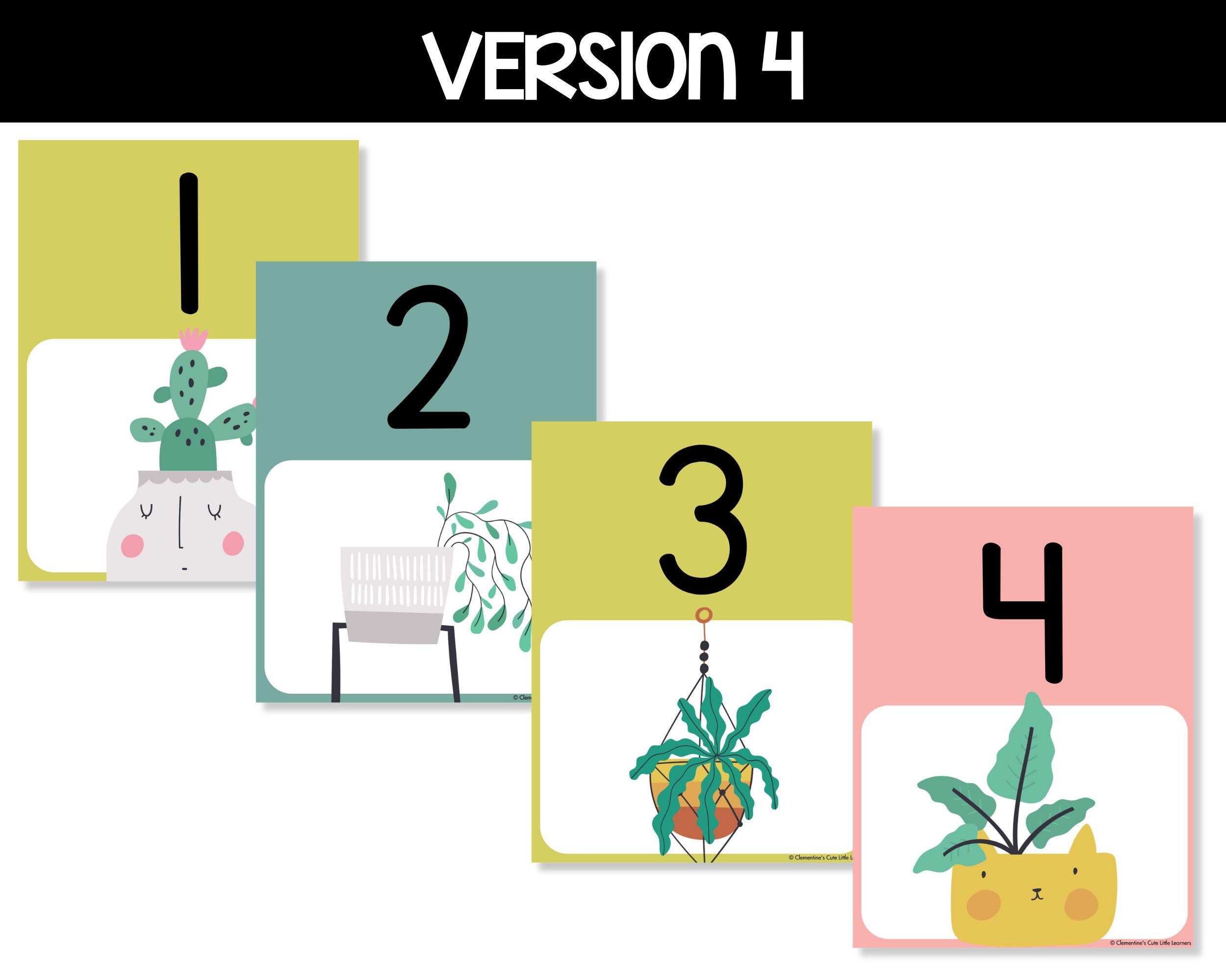 Urban Garden Themed Number Posters for Classroom Decor, Spanish Version ...