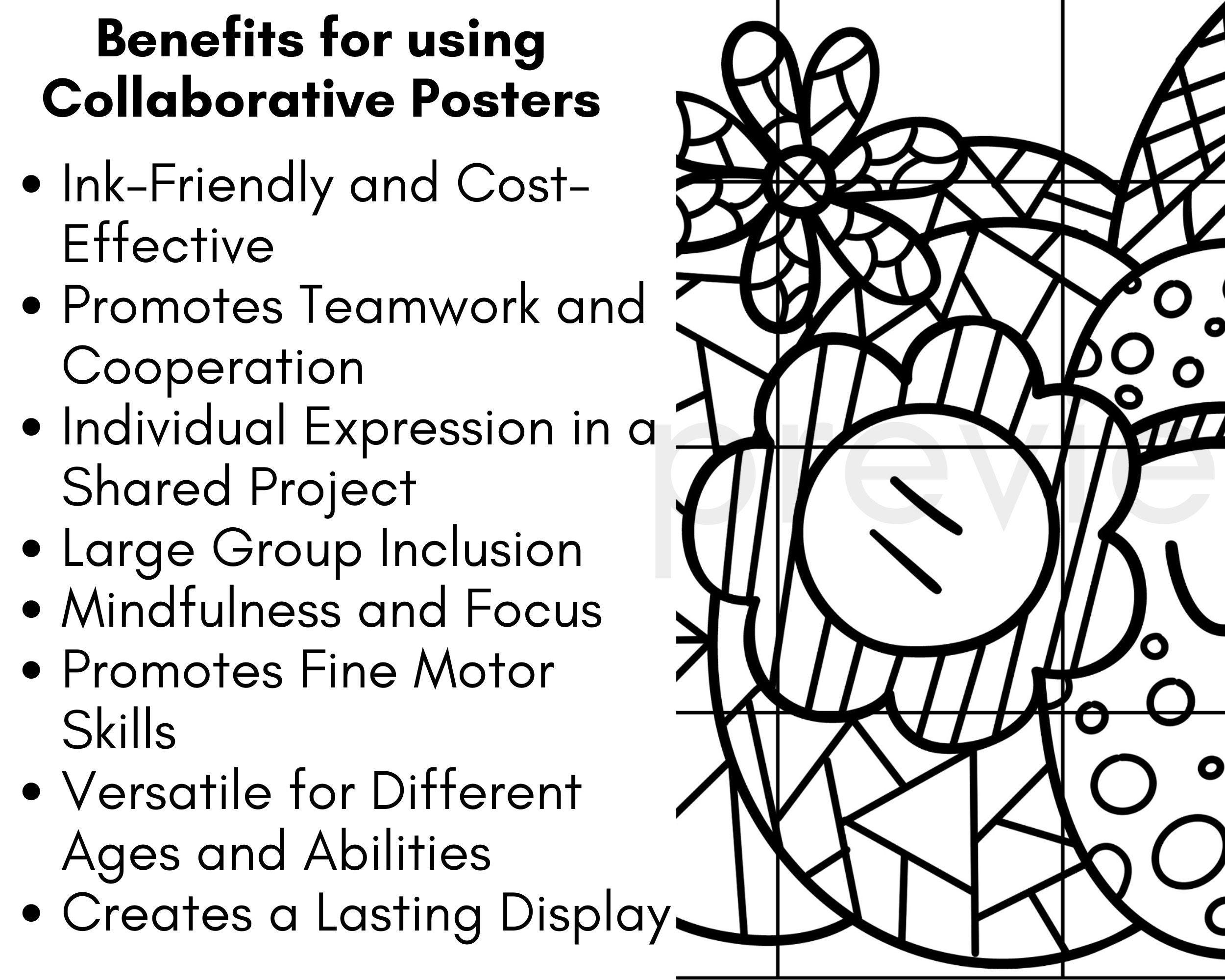 Pumpkin Collaborative Coloring Poster, Fall Art Project and Classroom ...