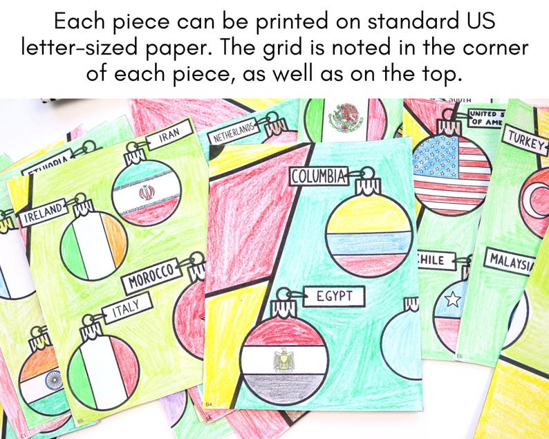 Holidays Around the World Collaborative Poster With 50 Country Flags ...