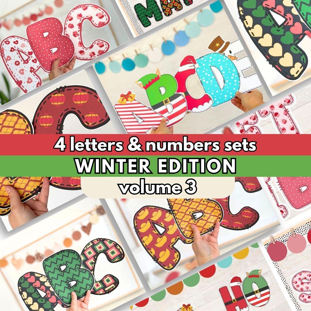 Winter Letters and Numbers Bundle for Bulletin Boards and Classroom ...