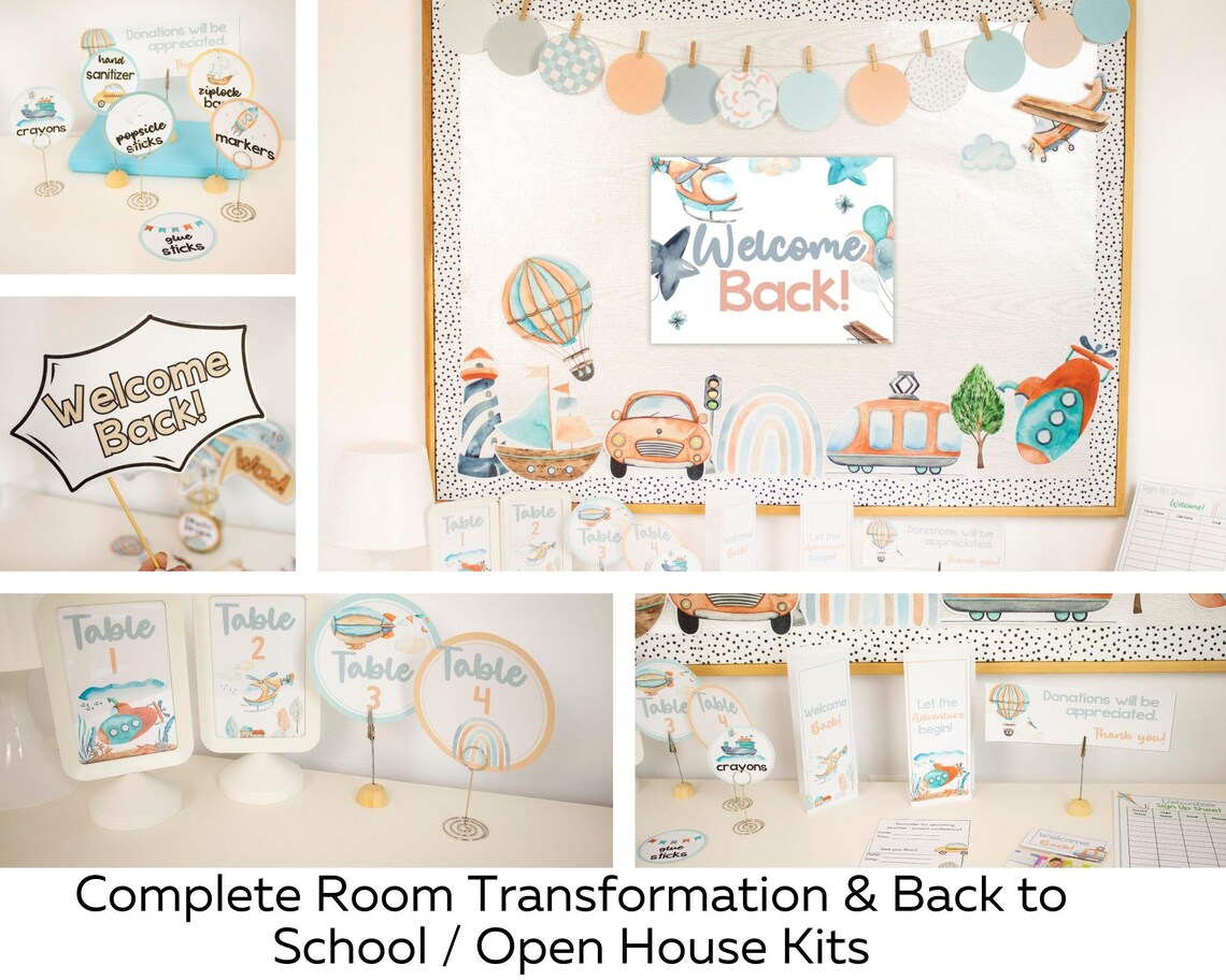 Travel Classroom Decor Bundle | Editable Bulletin Board, Meet the ...