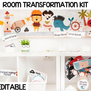 Pirate Classroom Decor Bundle, Printable Bulletin Boards, Back to ...