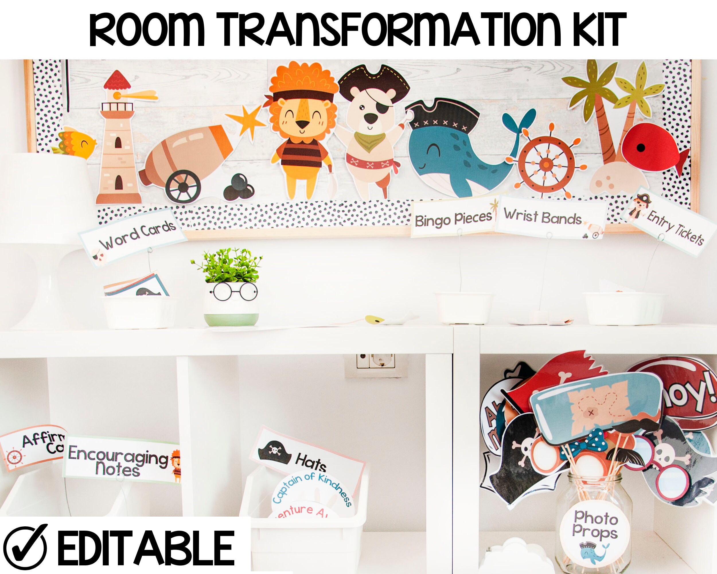 Pirates Editable Classroom Decor Bundle, Bulletin Boards, Back to ...