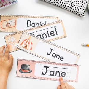 Circus Desk Name Tags | Editable Classroom Labels for Student Desks and ...