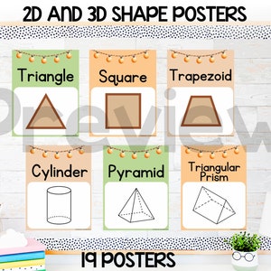 Camping Themed 2D and 3D Shape Posters for Bulletin Boards and Back to ...