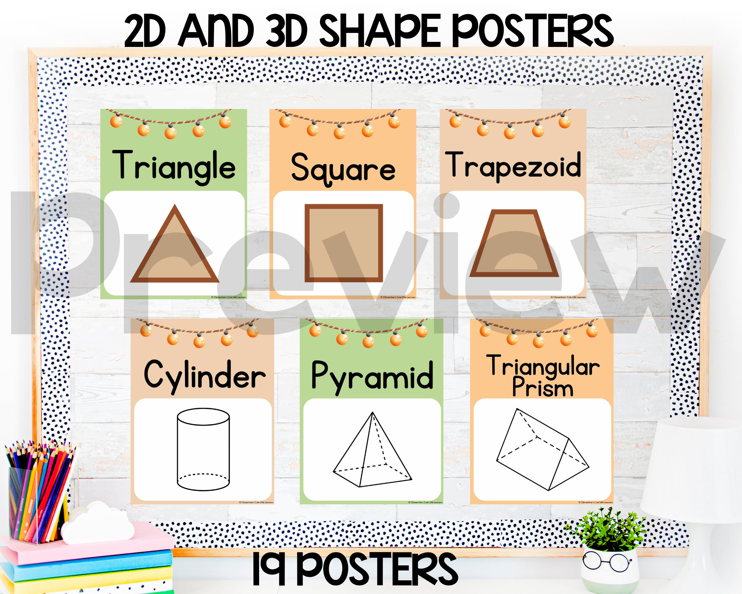 Camping Themed 2D and 3D Shape Posters for Bulletin Boards and Back to ...