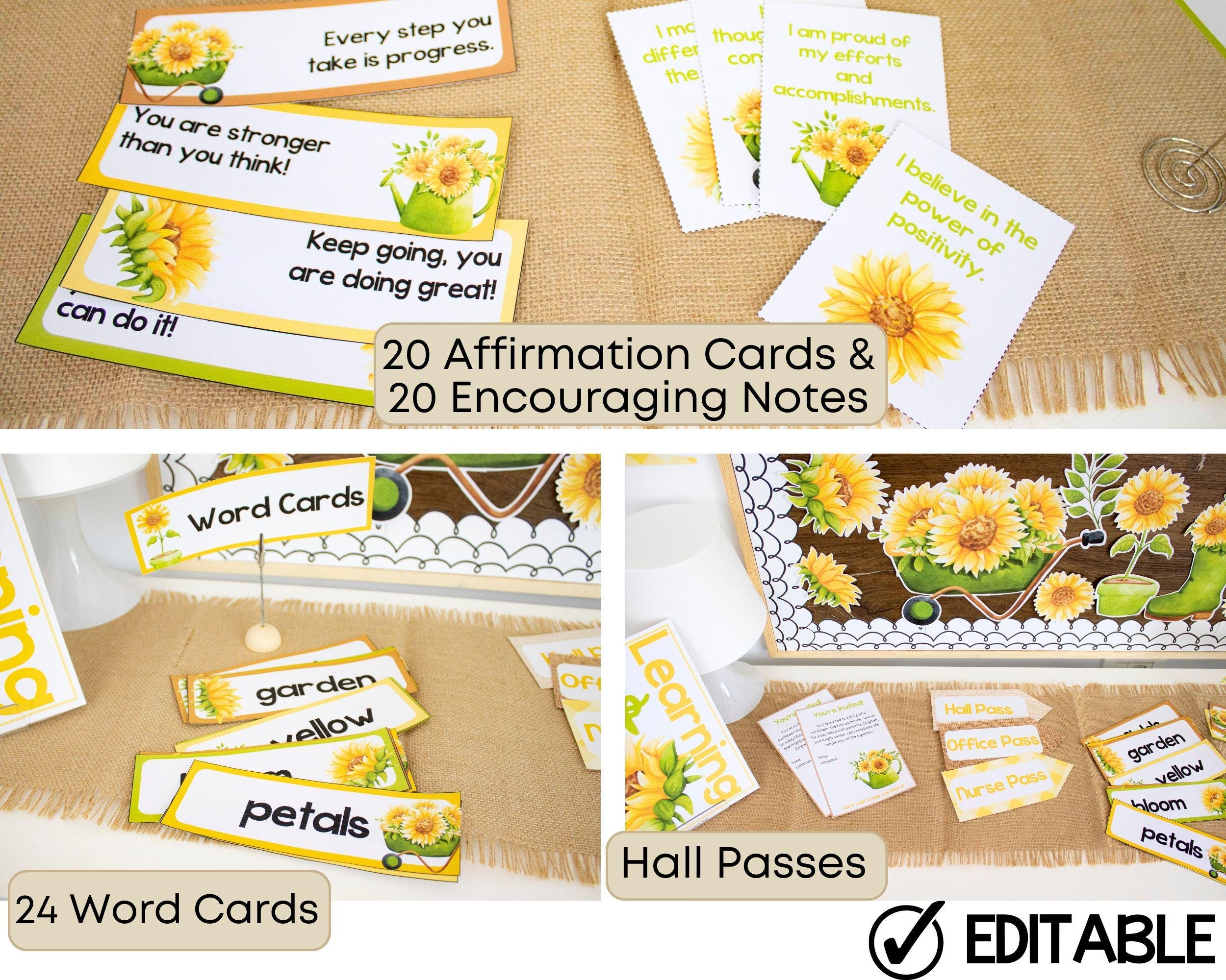 Sunflower Classroom Makeover Kit | Bulletin Board Decor and ...