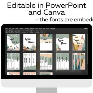 Editable Binder Covers, Spines & Teacher Forms, Twilight Mountain ...