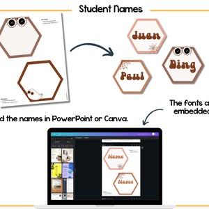 Retro Groovy Halloween Classroom Decor and Bulletin Board Kit Editable ...