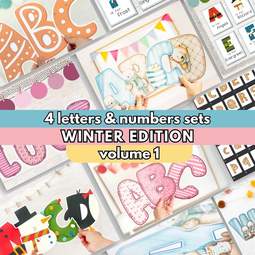 Winter Letters and Numbers Bundle for Bulletin Boards and Classroom ...