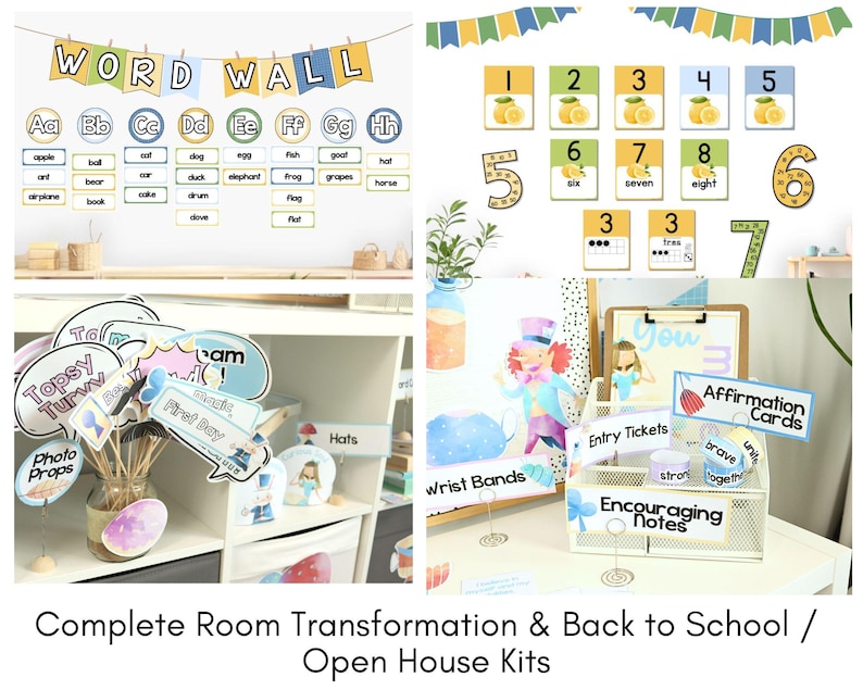 Coastal Lemon Full Classroom Decor Bundle - Editable SEL Room Makeover ...