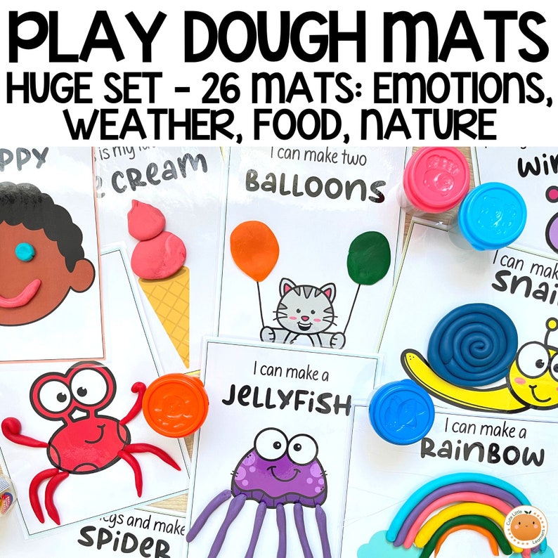 Play Dough Mats Huge Set Toddlers Activities Printable Play Doh ...