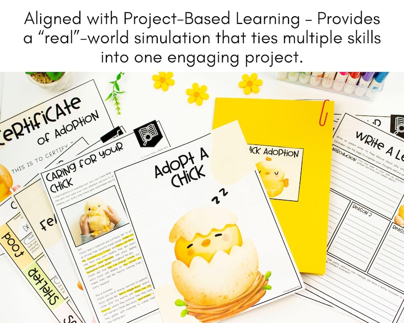Adopt a Chick Project Based Learning, Printable Spring and Easter ...