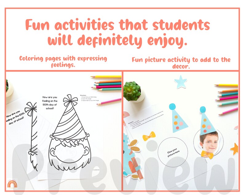 100 Days of School Bulletin Board & Interactive Classroom - Etsy