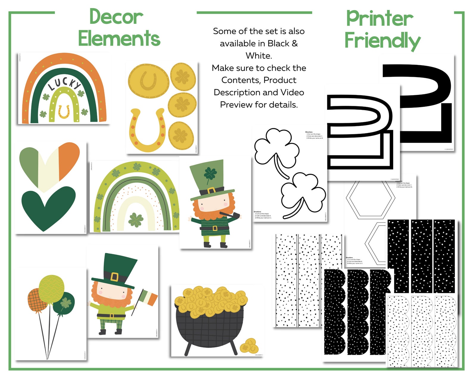 St. Patrick's Day Lucky Leprechaun Bulletin Board & - Etsy