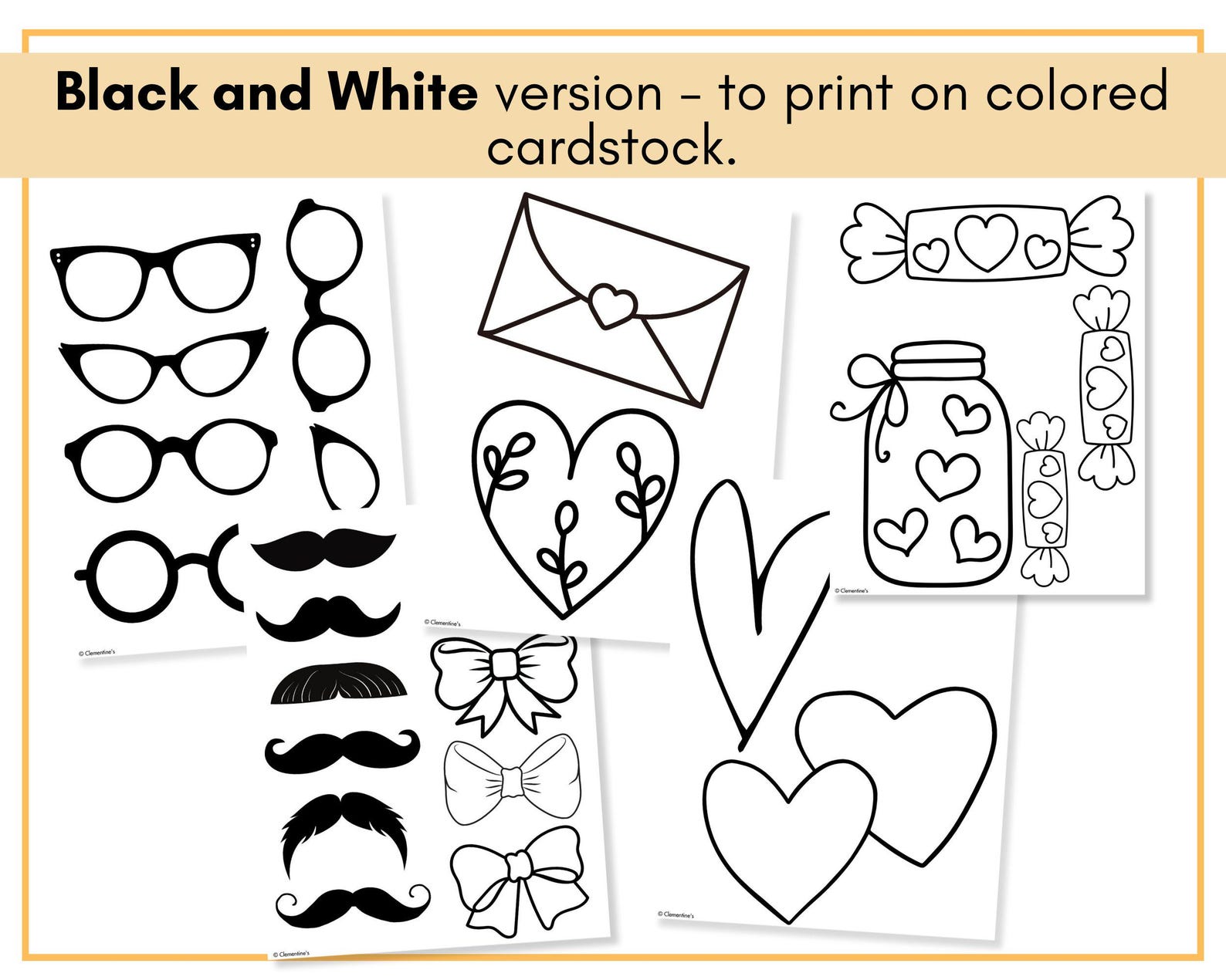 Valentine’s Day Photo Booth Props | Printable Classroom Decor ...