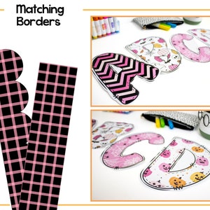 Pink Halloween Letters and Numbers for Bulletin Board / Classroom Decor ...
