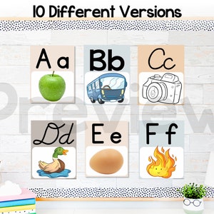 Alphabet Posters - Boho Space Themed - Primary, Cursive & Decorative ...