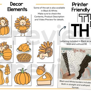 Thanksgiving Little Turkeys Bulletin Board, Printable Classroom Kit ...
