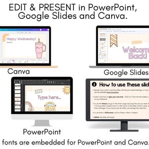 Back to School Daily Classroom Slide Templates With Timers, Centers ...