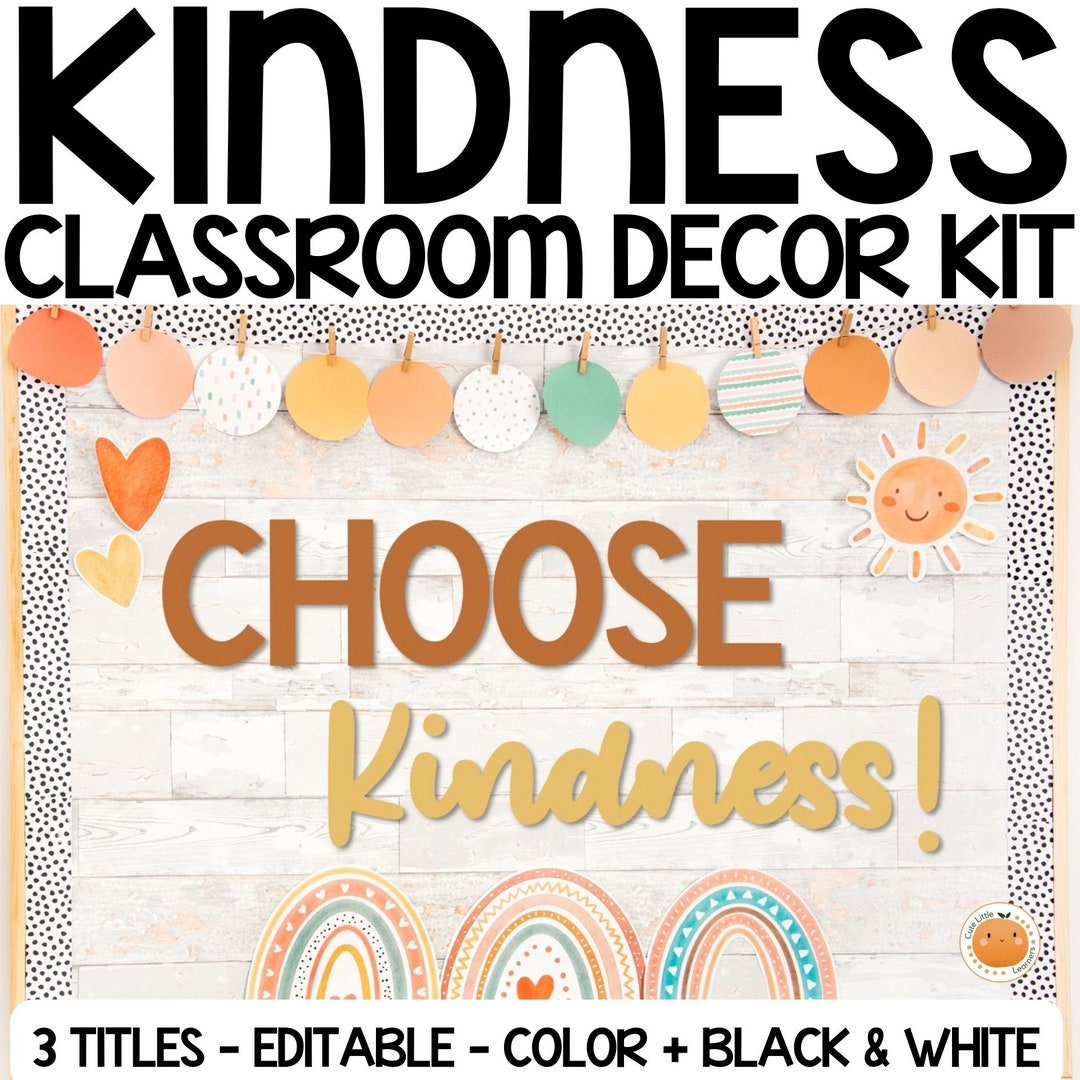 Kindness Bulletin Board & Interactive Classroom Decor and Door Decor ...