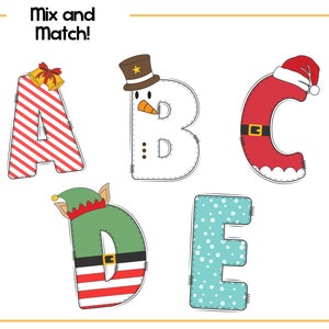 Christmas Lettering for Bulletin Board Titles / Classroom Decor and ...