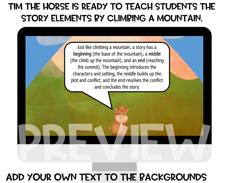 Story Mountain Lesson for Teaching Story Elements Editable Powerpoint ...
