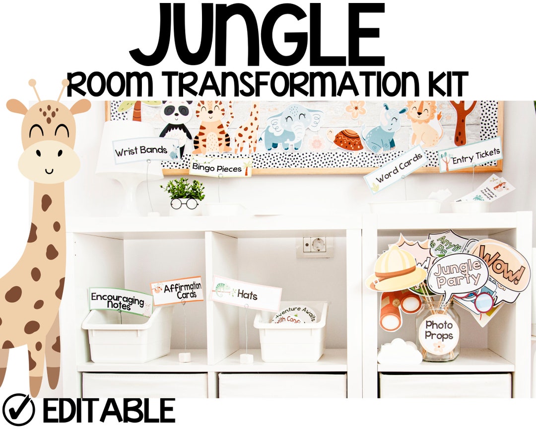 Jungle Room Transformation Kit Bulletin Board Classroom - Etsy