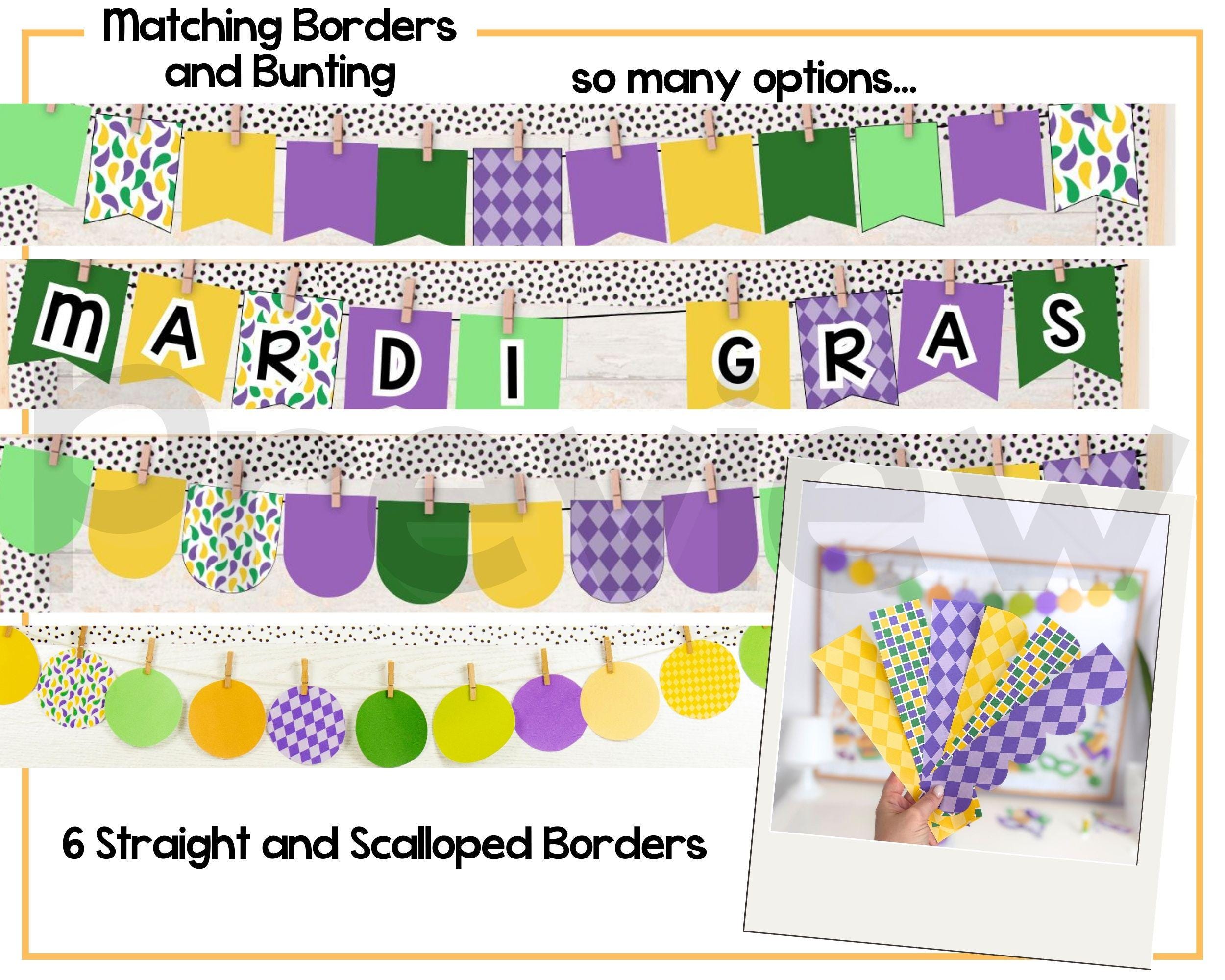 Mardi Gras Bulletin Board, Door Decor & Classroom Decor Posters ...