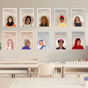 Women's History Month Quote Posters for Bulletin Board, Motivational ...