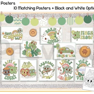 St. Patrick’s Day Bulletin Board Idea - March Classroom Decor, Retro ...