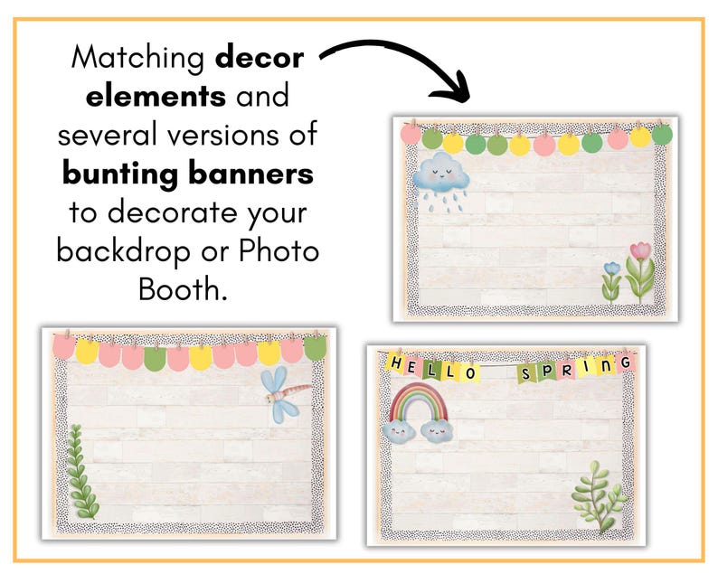 Spring Photo Booth Props: Classroom Decor & Bulletin Board (printable ...