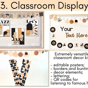 Jazz Bundle - Complete Classroom Decor & Bulletin Board Kit, Printable ...