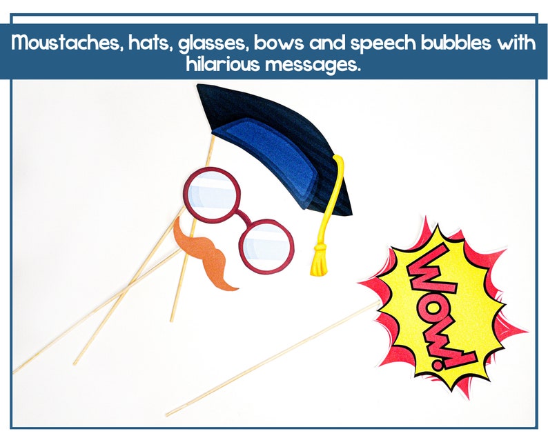 Graduation & End of Year Printable Photo Props and Photo Booth Decor ...