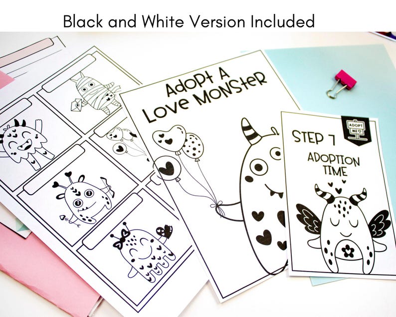Adopt a Love Monster Project Based Learning, Printable Valentine's Day ...