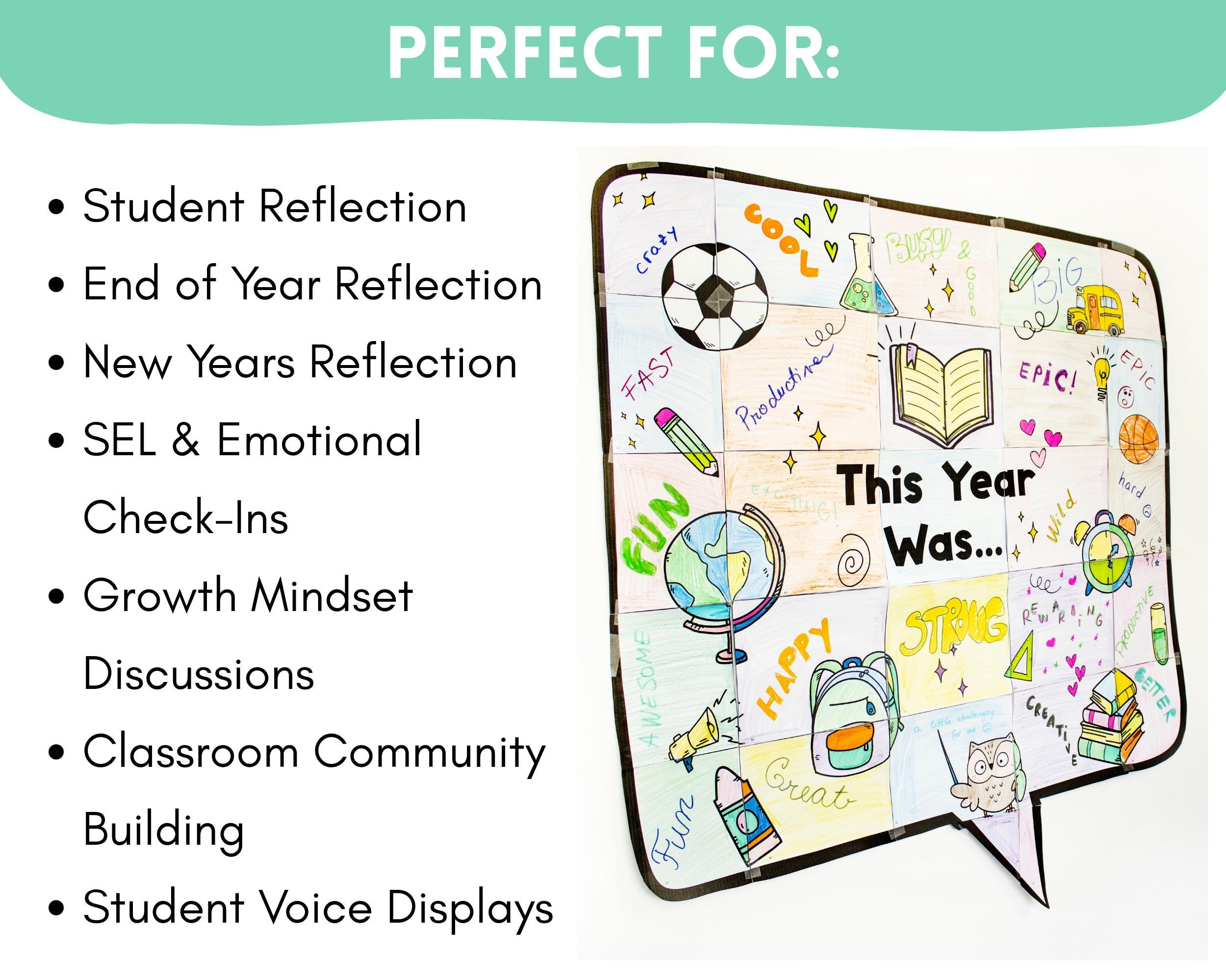 End of Year Collaborative Coloring Poster, Homeschool Reflection ...