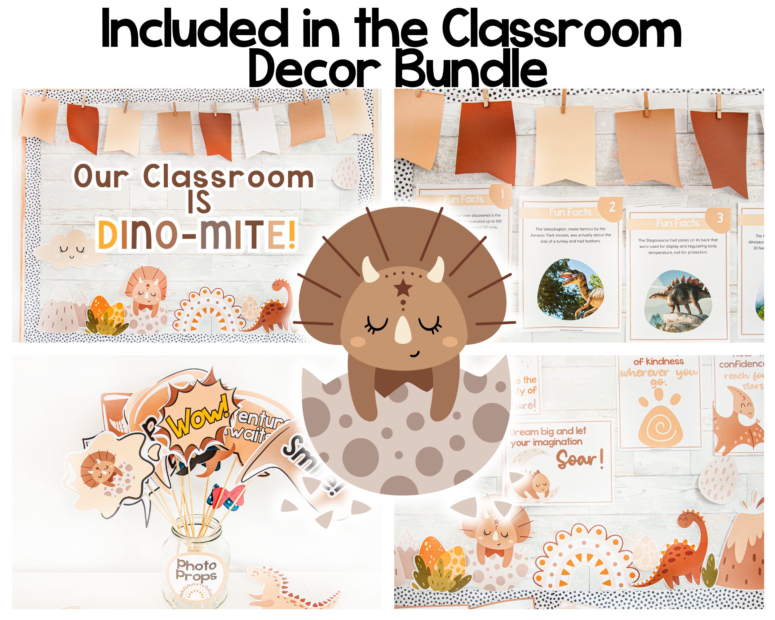 Boho-dinosaurs Themed Growth Mindset Posters Motivational Notes ...