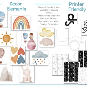 Hot Air Balloons Spring Bulletin Board & Interactive Classroom Decor ...