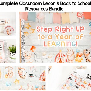 Circus Editable Classroom Decor Bundle, Bulletin Board Ideas, Back to ...