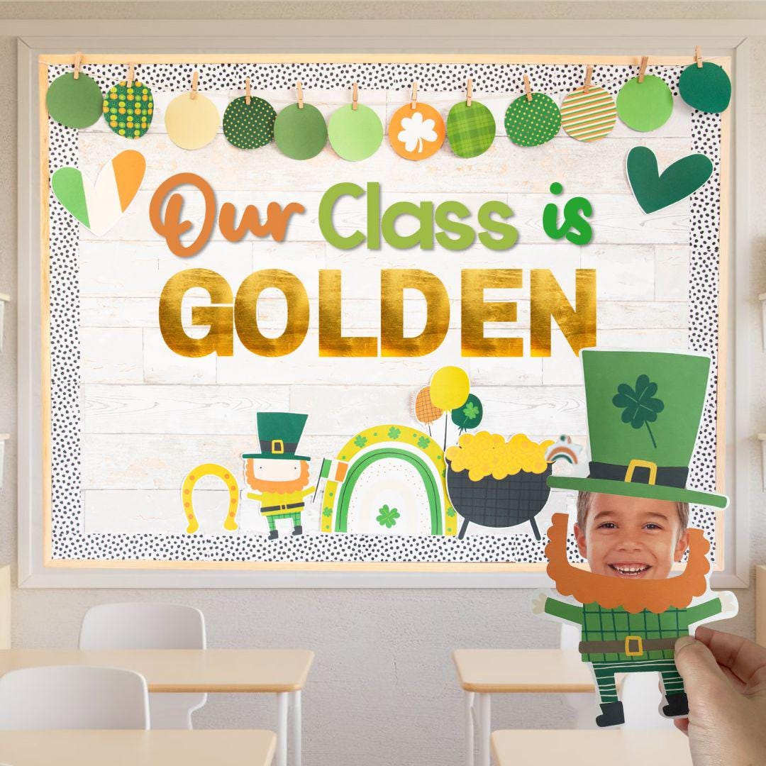 St. Patrick's Day Lucky Leprechaun Bulletin Board & Editable ...