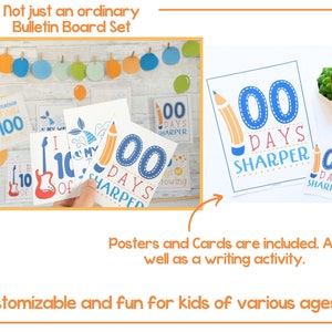 100 Days of School Class Decor, Editable Balloon Craft, Bulletin Board ...