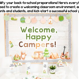 Camping Back to School, Open House & Meet the Teacher Kit, Welcome ...