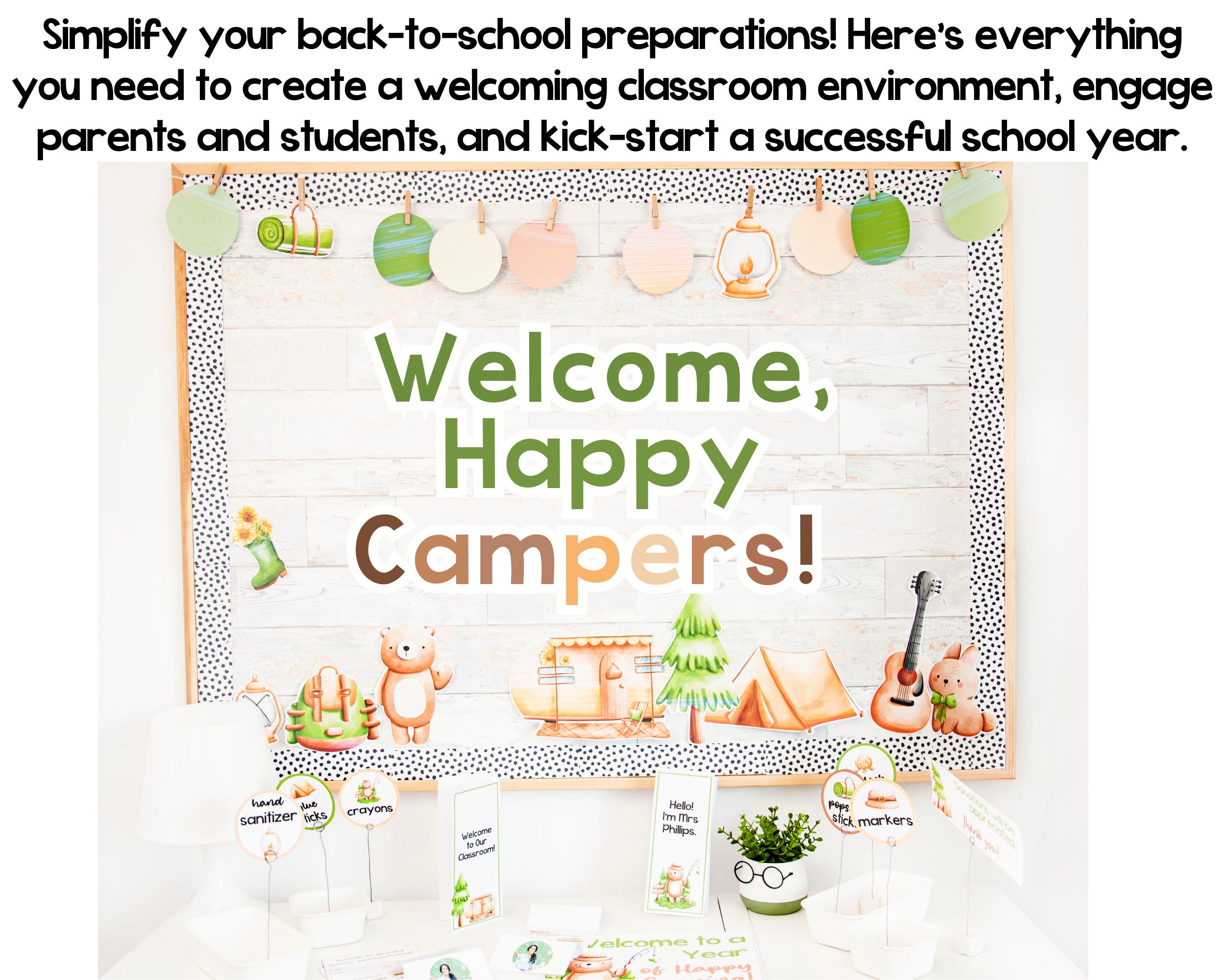 Camping Back to School Open House & Meet the Teacher Kit - Etsy
