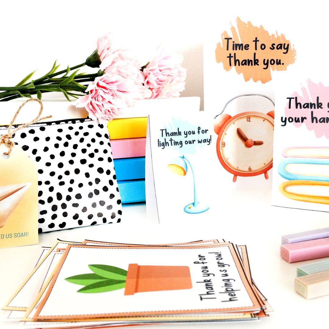 Teacher Appreciation Gift Tags, Notes and Cards | Editable in ...