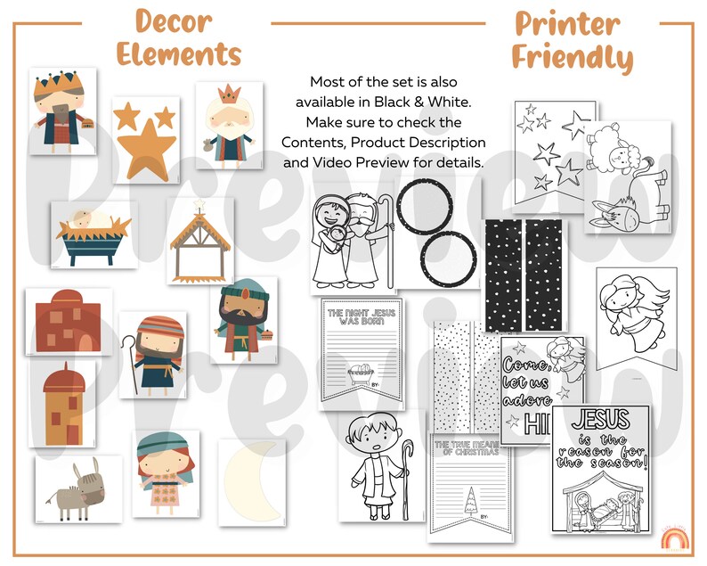 Nativity Bulletin Board & Classroom Decor Kit Editable - Etsy