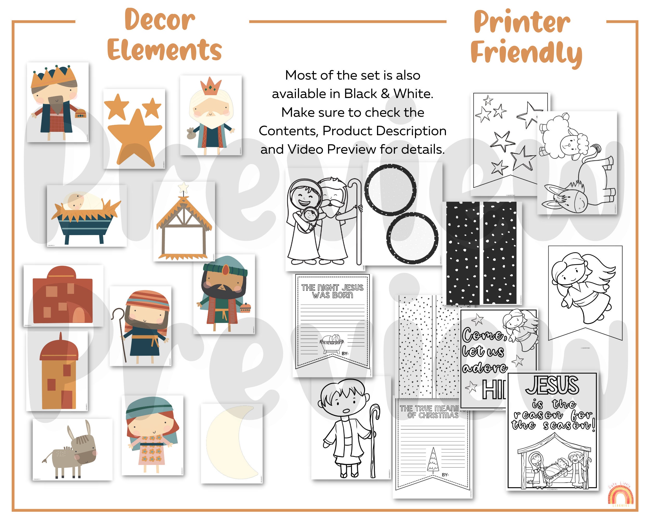 Nativity Bulletin Board & Classroom Decor Kit Editable - Etsy