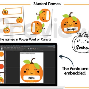 Thanksgiving Pumpkin Bulletin Board & Classroom Decor + Editable ...