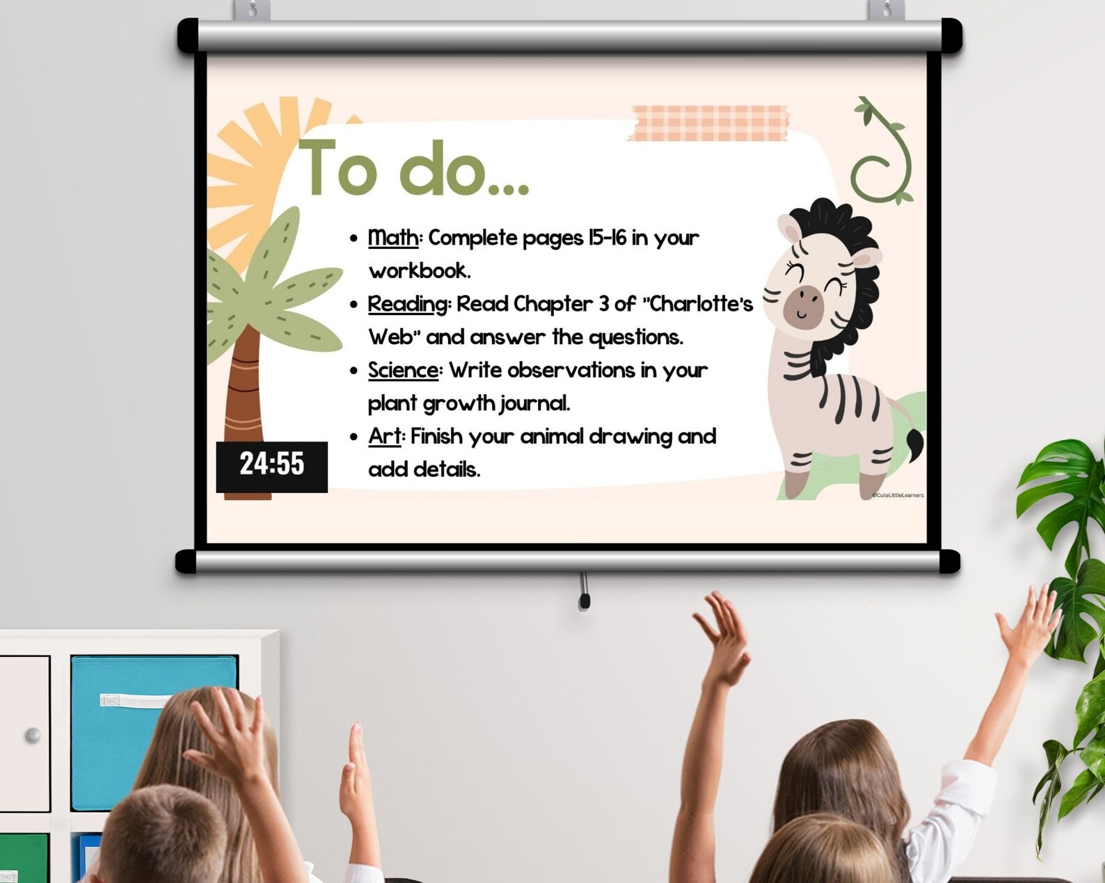 Jungle Safari Daily Classroom Slides | Editable Template With Timers ...